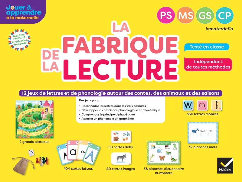 La Fabrique de la lecture - Français - PS-MS-GS-CP Ed. 2023 - 12 jeux ...