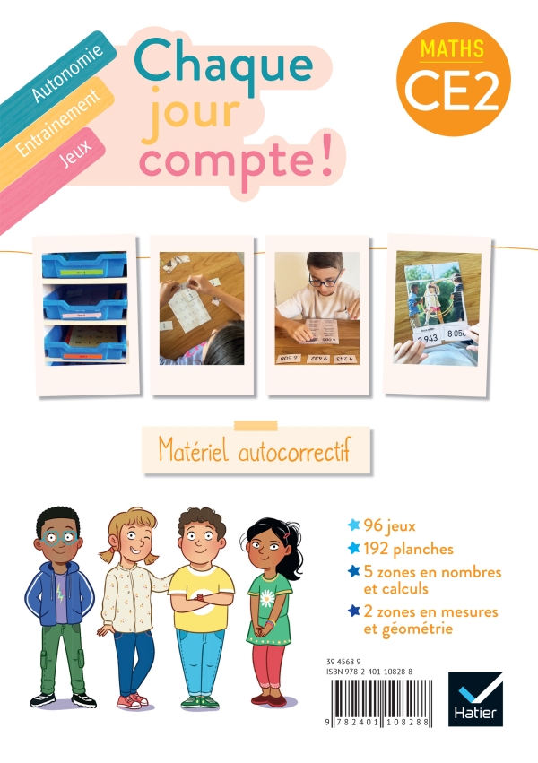 Chaque jour compte - Maths CE2 - Ed. 2025 - Les ateliers : jeux autocorrectifs | Editions Hatier