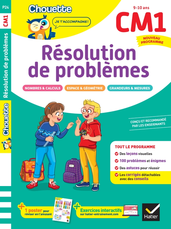 Résolution de problèmes CM1 - Cahier de soutien nouveau programme | Editions Hatier