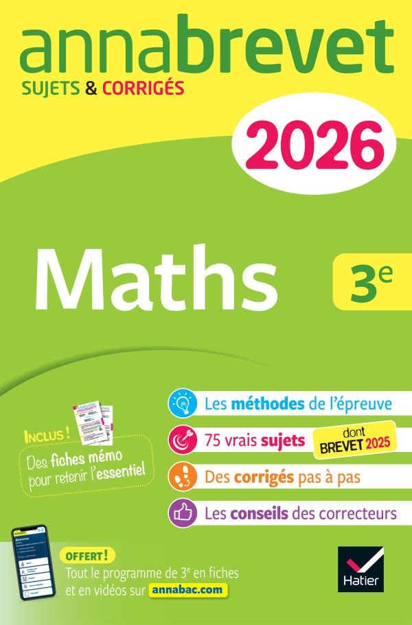 Annales du brevet 2026 - Annabrevet Maths 3e - Nouveau brevet ...