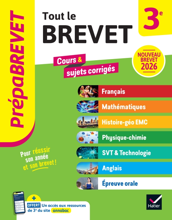 Prépabrevet - Tout le nouveau brevet 2026 - 3e (toutes les matières ...