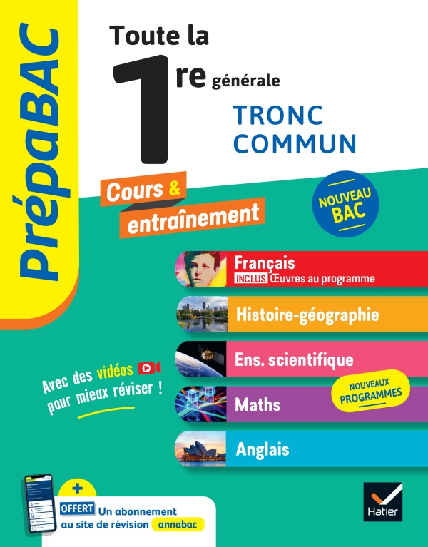 Prépabac Toute la 1re générale (tronc commun) - Bac 2024 (toutes les ...