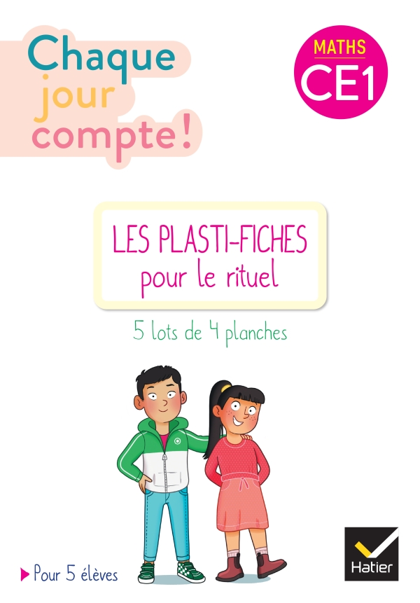 Chaque jour compte - Maths CE1 Ed. 2023 - 5 plasti-fiches | Editions Hatier