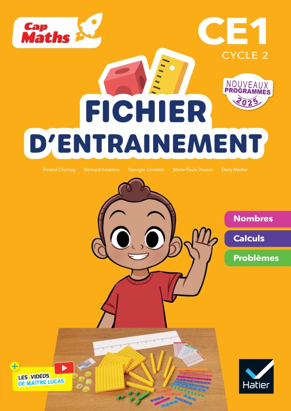 Cap Maths CE1 - Ed. 2025 - Fichier nombres et calculs + cahier de géométrie-mesure | Editions Hatier
