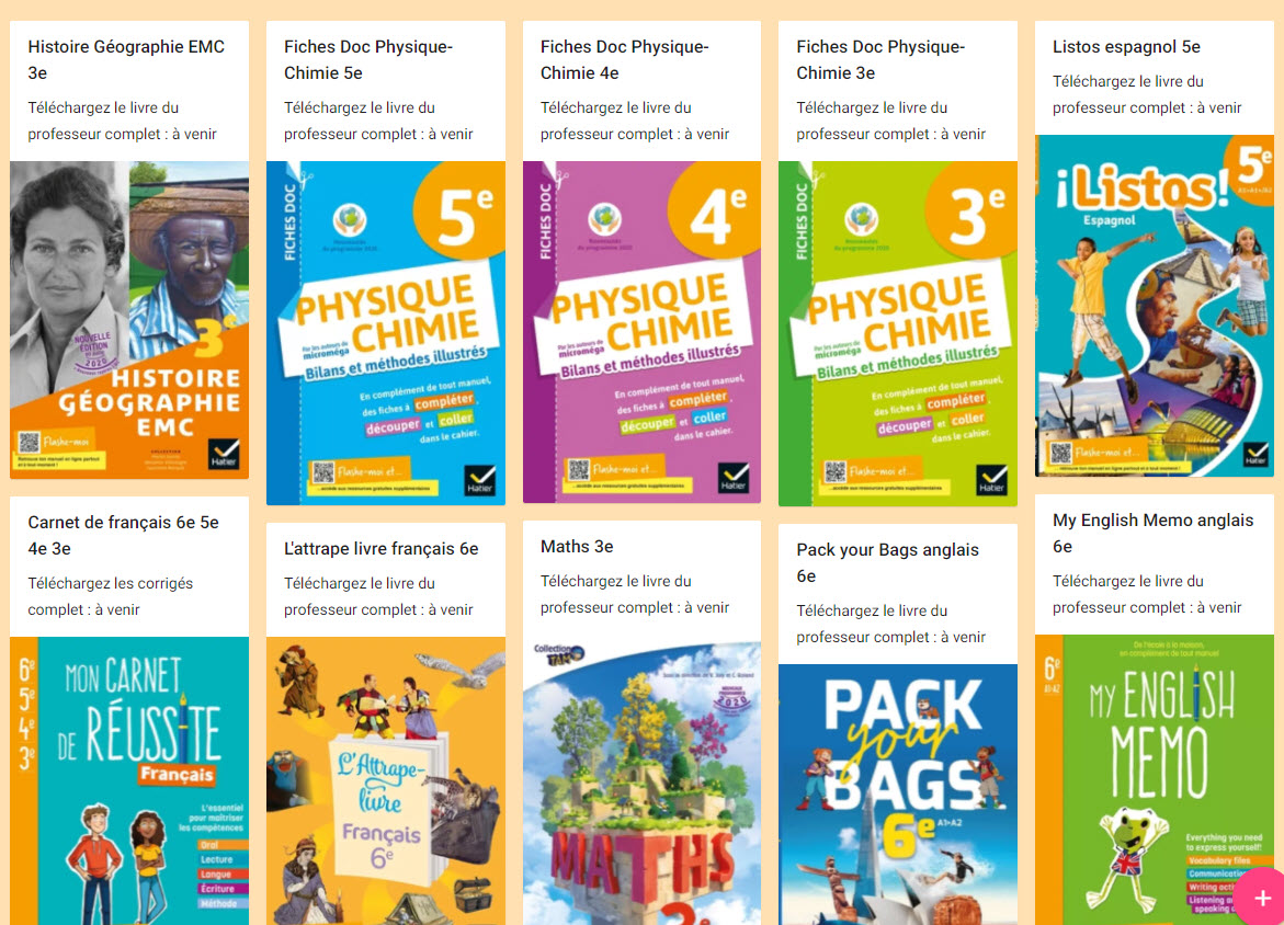 Livres du professeur | Editions Hatier