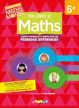 Mon cahier de maths 6e - cahier | Editions Hatier